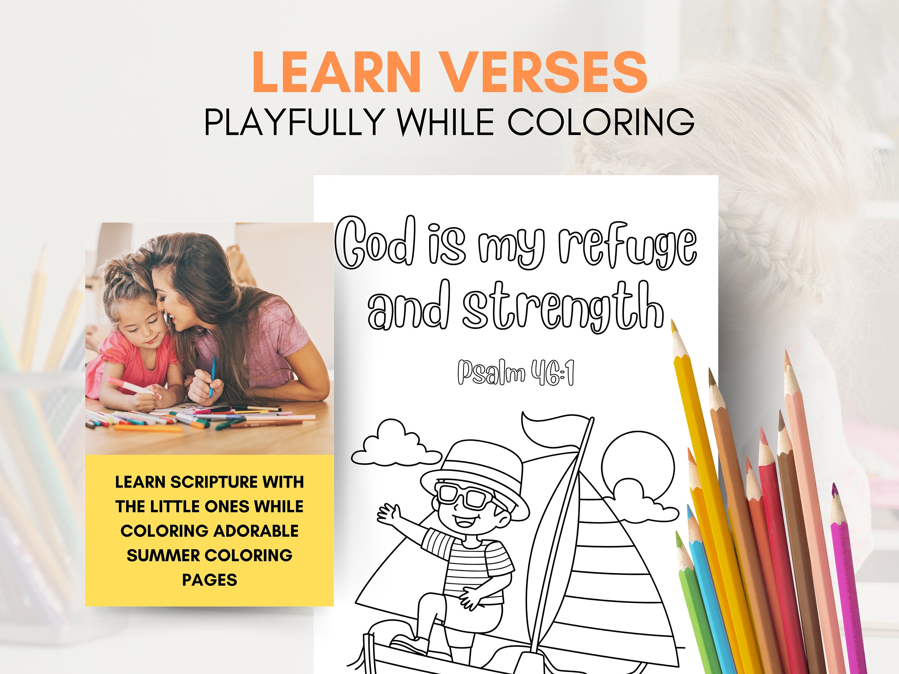 20 Summer Sunday School Coloring Pages | Homeschool Printable ...