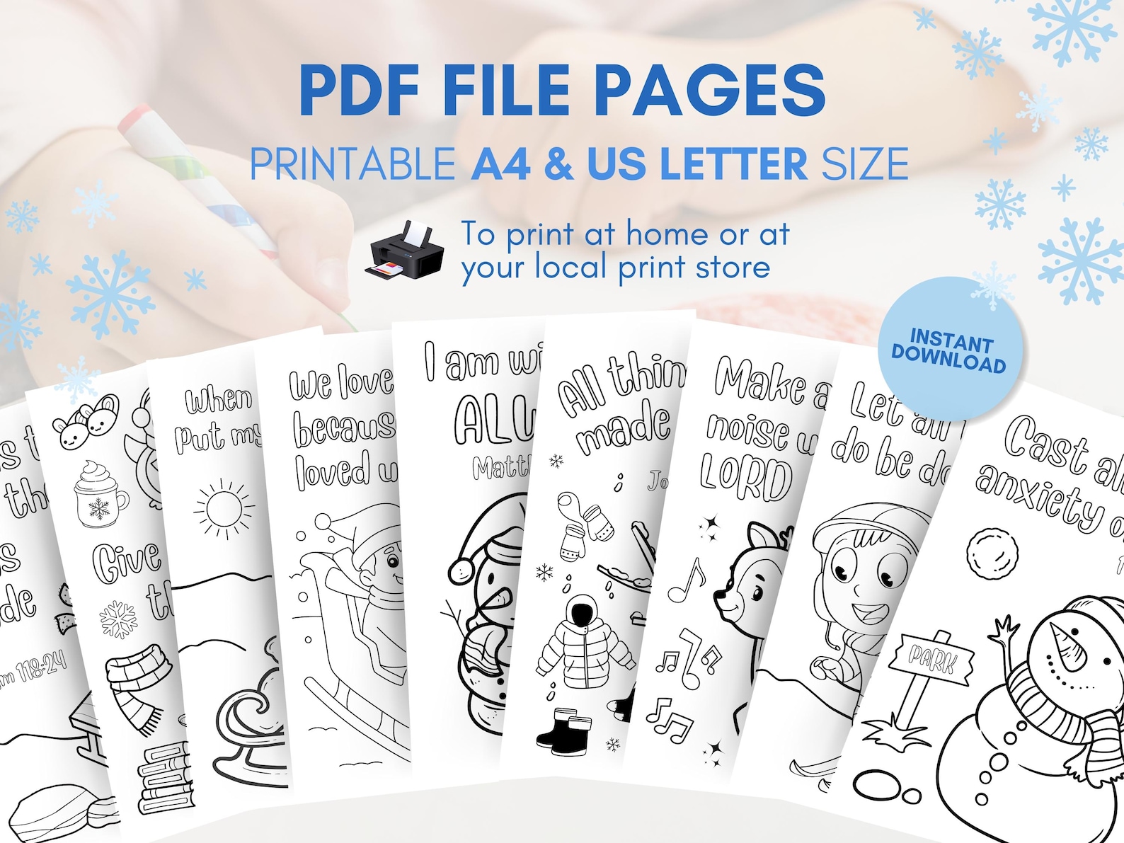 20 Winter Sunday School Coloring Pages | Homeschool Printable ...