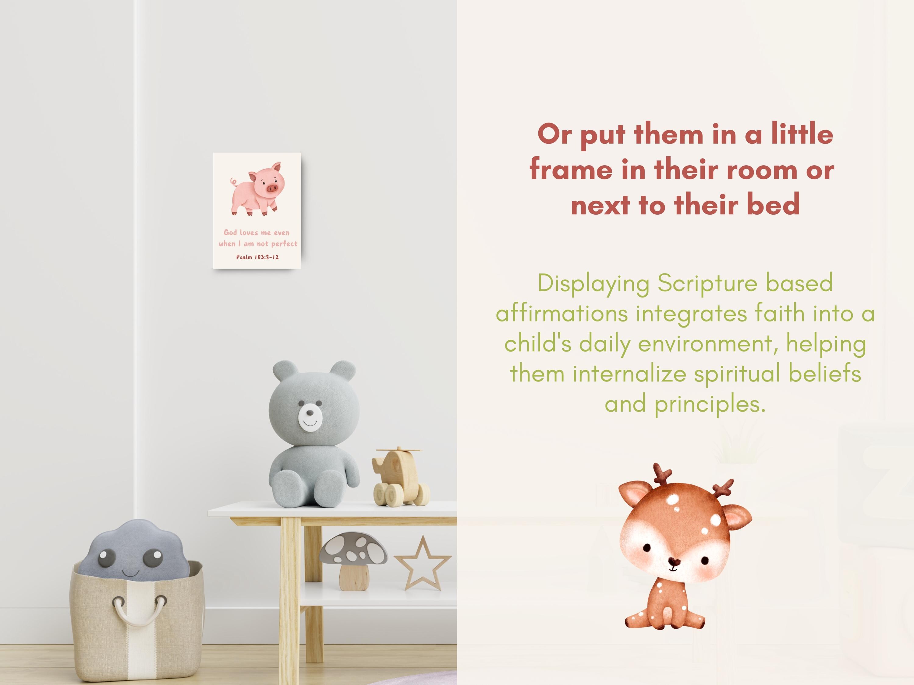 60 Christian Affirmation Cards for Kids Positive Bible Verse Lunchbox ...