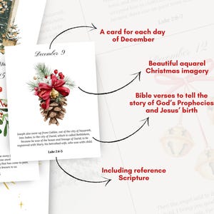 Nativity Story Scripture Advent Calendar | Bible Verse Christmas ...