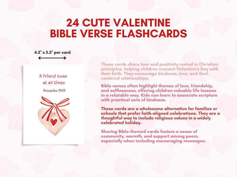 Christian Valentine Cards Set | Valentines Day Scripture Greeting Cards ...