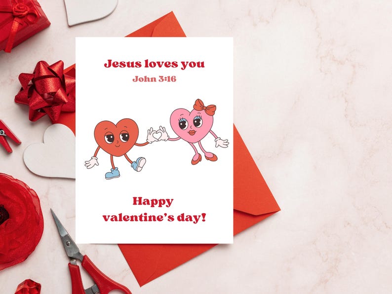 Christian Valentine Cards Set | Valentines Day Scripture Greeting Cards ...