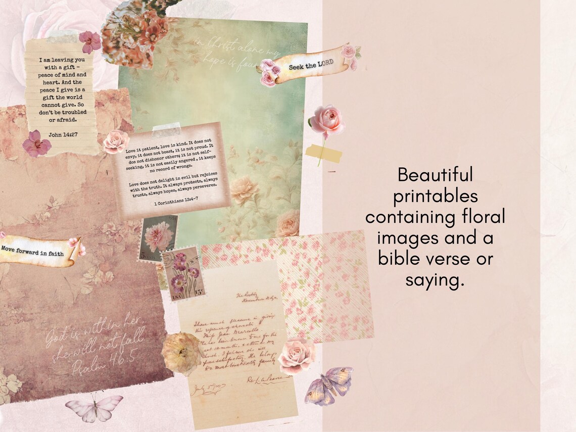 Printable Scripture Scraps | Junk Journal | Faith Labels Digital ...