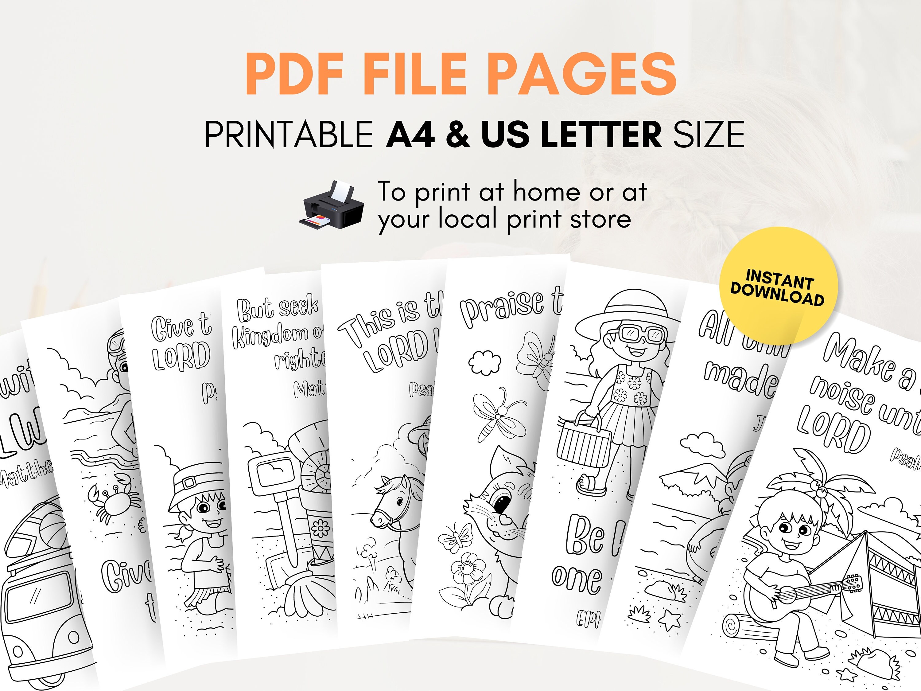 20 Summer Sunday School Coloring Pages | Homeschool Printable ...