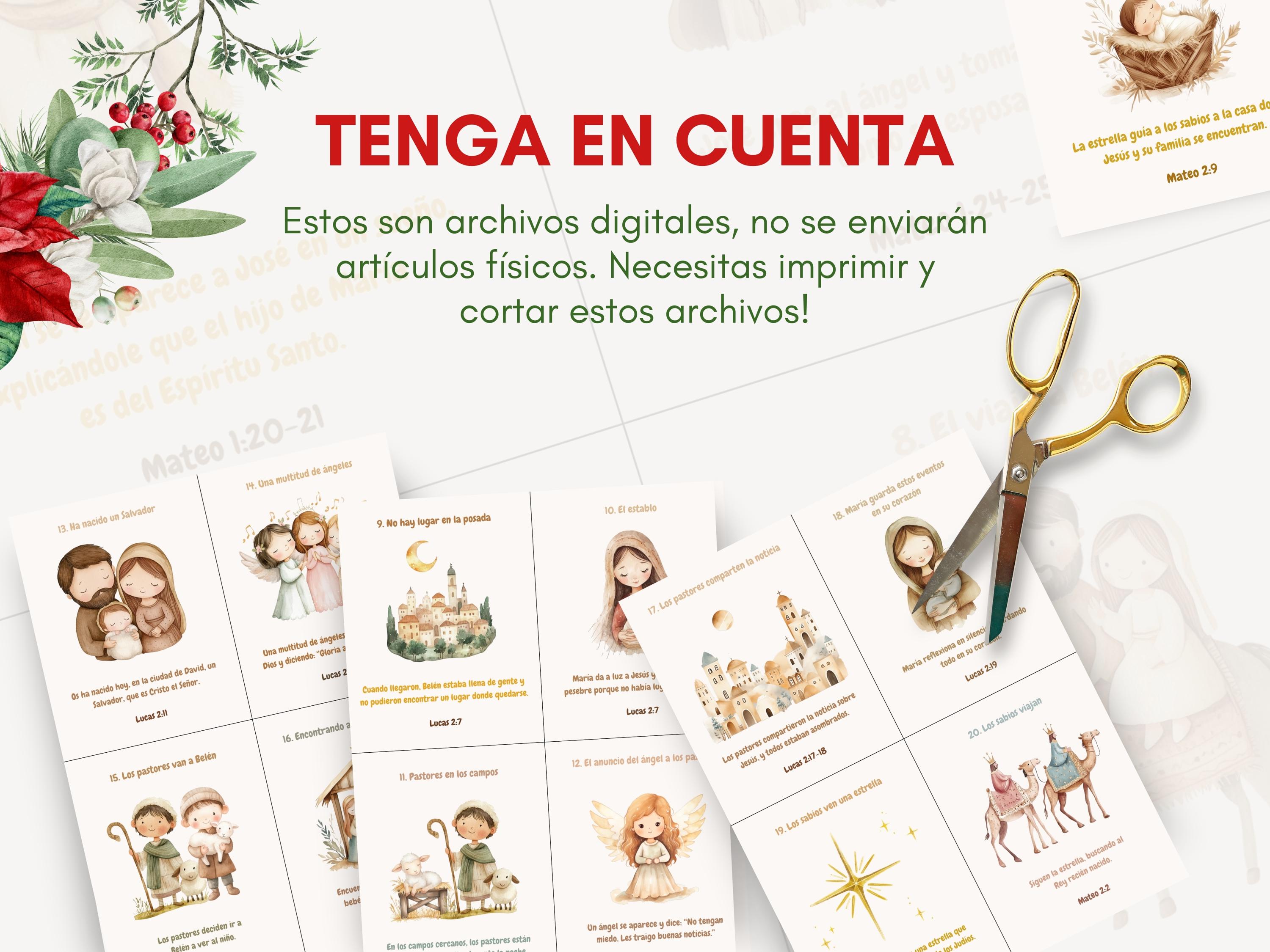 SPANISH Calendario De Adviento De La Historia De La Natividad ...