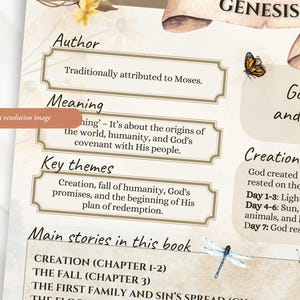 Genesis Made Simple | Easy to Use Bible Study Guide | Printable Old ...