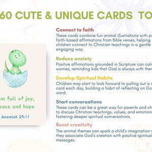 60 Christian Affirmation Cards for Kids | Positive Bible Verse Lunchbox ...