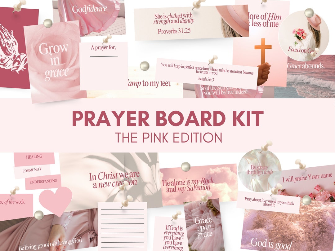 Pink Prayer Board Kit | the Pink Edition | Printable Prayer Vision ...