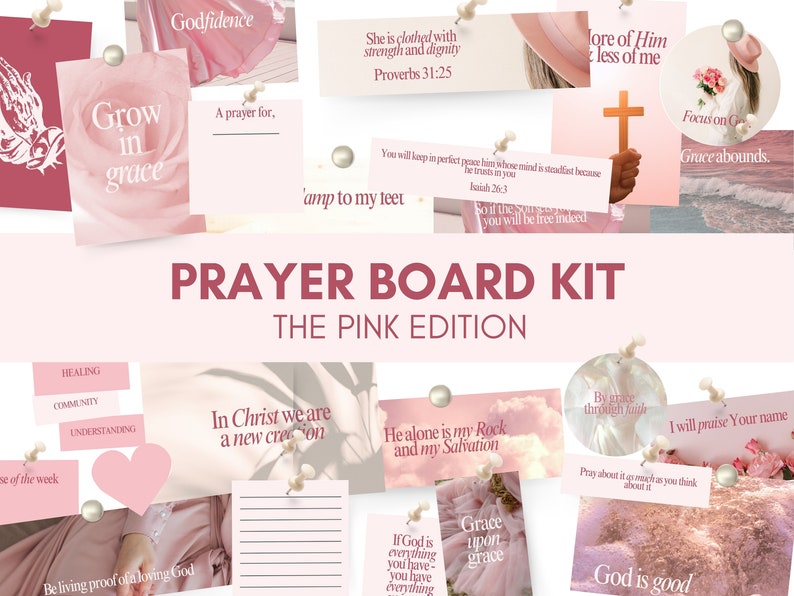 Pink Prayer Board Kit | the Pink Edition | Printable Prayer Vision ...