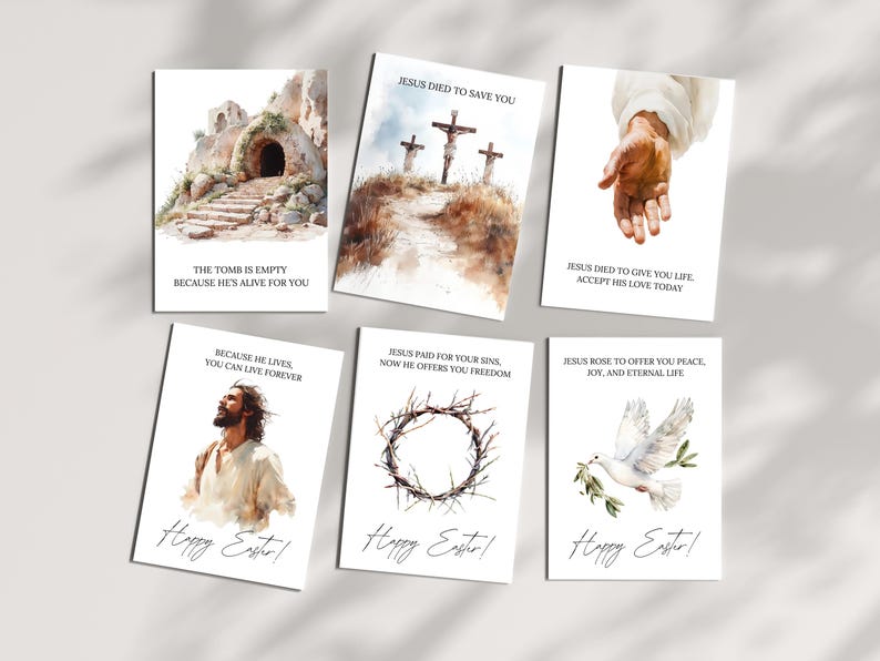 Easter Gospel Tracts Cards | Bible Verse Easter Story Hand Out Card ...