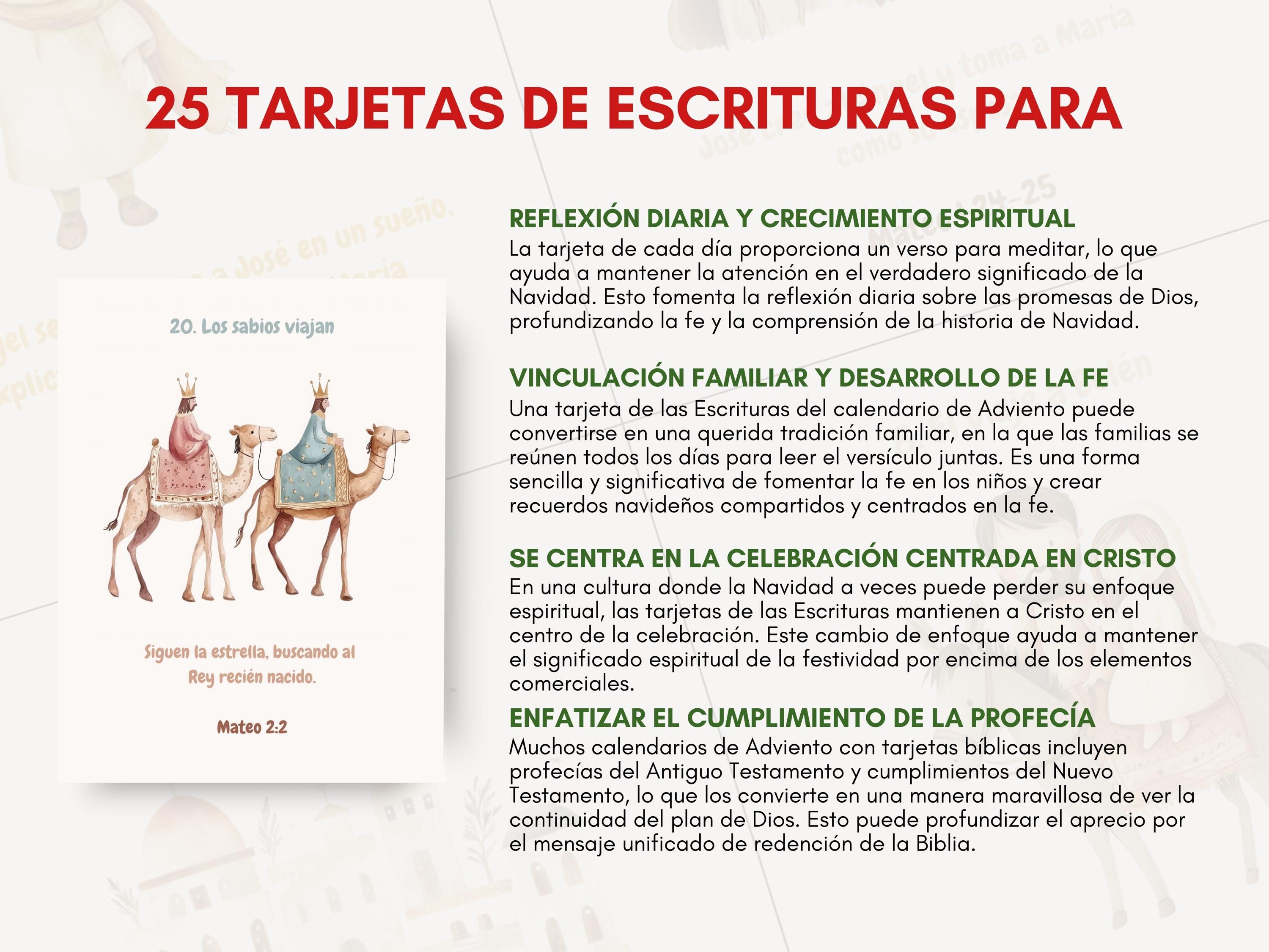 SPANISH Calendario De Adviento De La Historia De La Natividad ...