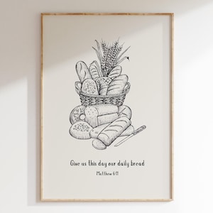 Give Us This Day Our Daily Bread DIGITAL Kitchen Print | Modern ...