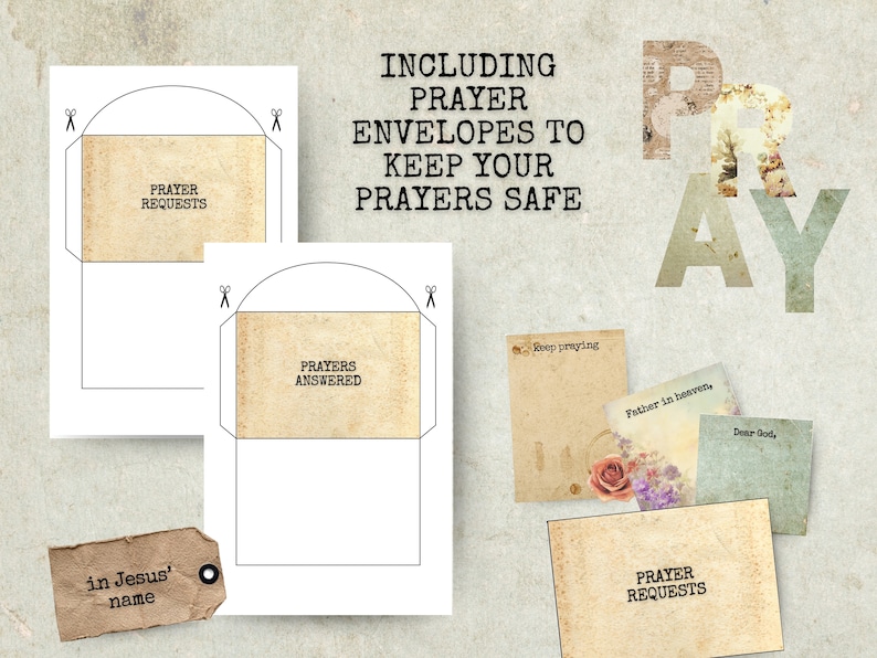 Prayer Board Kit | the Vintage Edition | Printable Prayer Vision Board ...