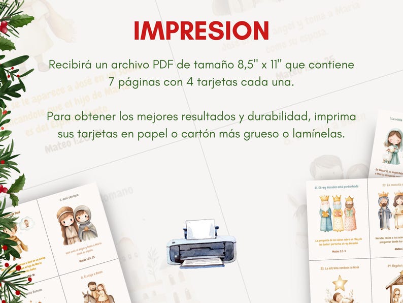 SPANISH Calendario De Adviento De La Historia De La Natividad ...