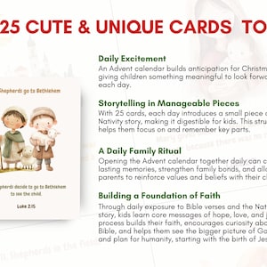 Nativity Story Advent Calendar for Kids | Bible Verse Christmas ...