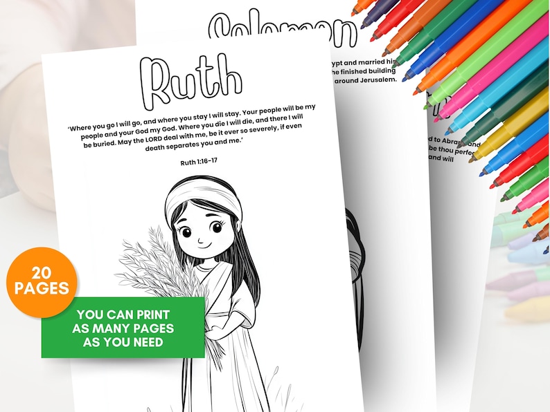 20 personajes bíblicos para colorear en la escuela dominical / Páginas ...