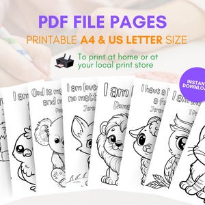 20 Bible Verse Affirmation Coloring Pages | Homeschool Printable ...