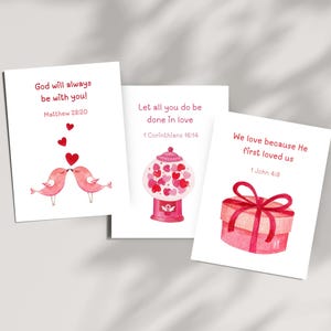 Christian Valentine Cards Set | Valentines Day Scripture Greeting Cards ...