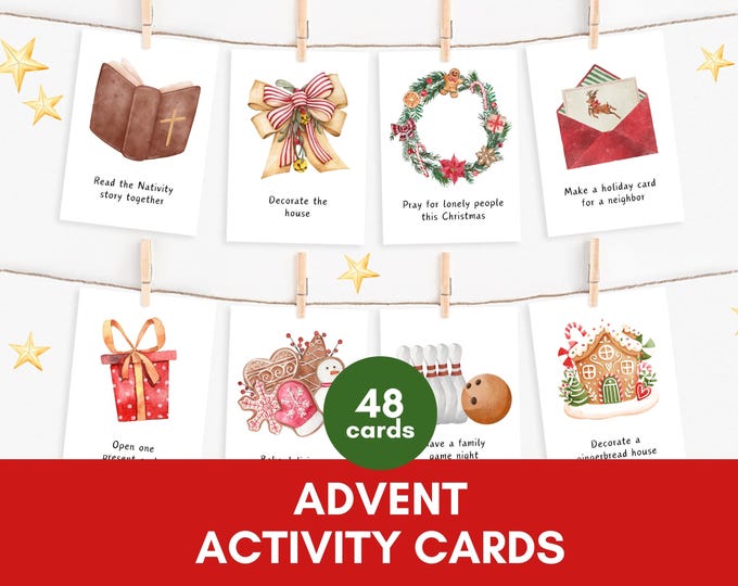25 Days of Service Advent Calendar Cards for Kids Printable Holiday ...