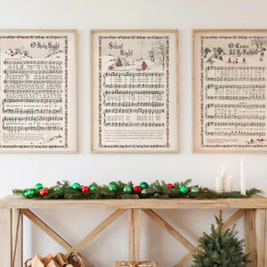 Set of 3 Christmas Carol Posters | Digital Vintage Art Print ...