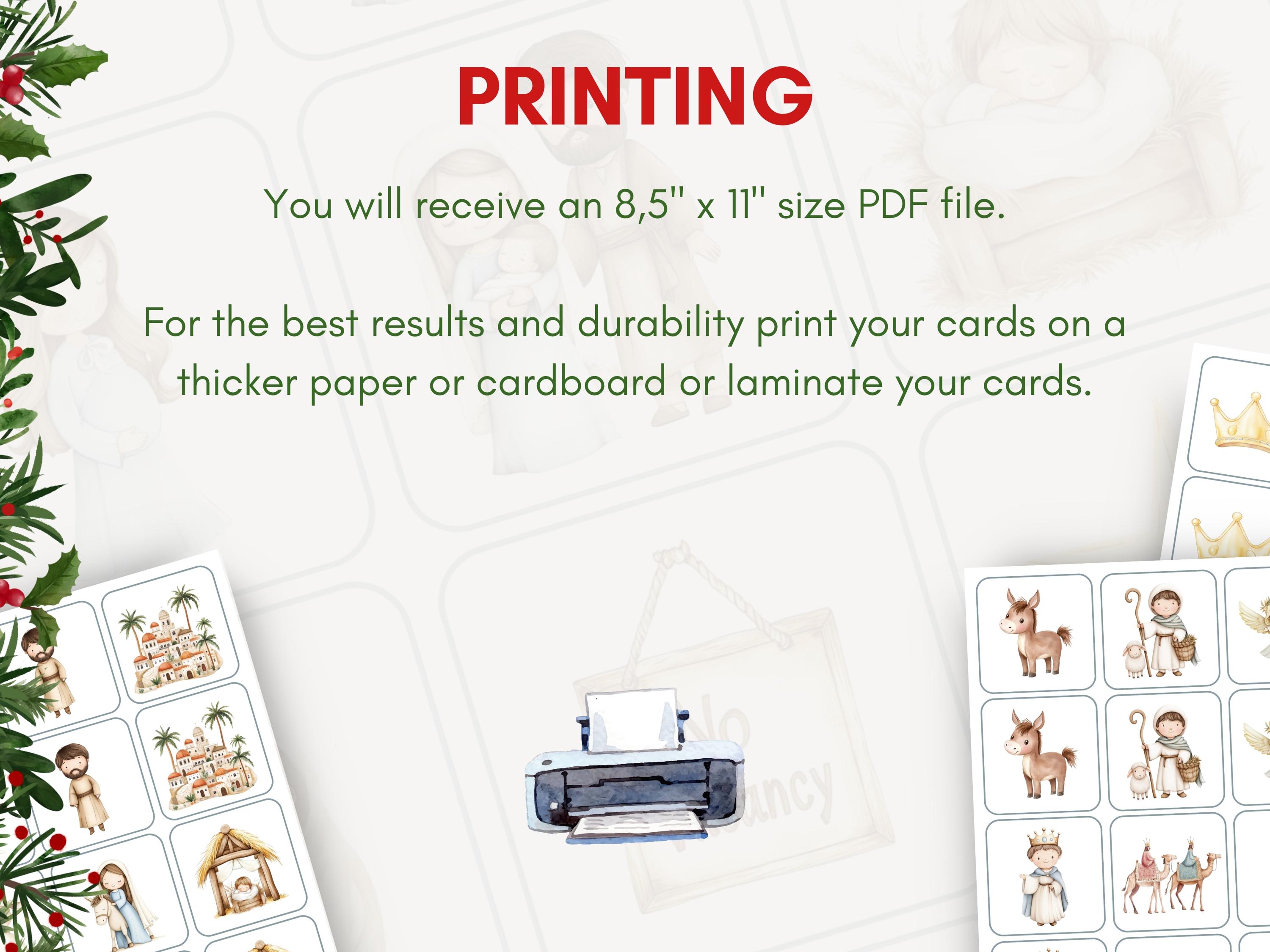 Nativity Themed Memory Match Game for Kids | Cute Christmas Family ...