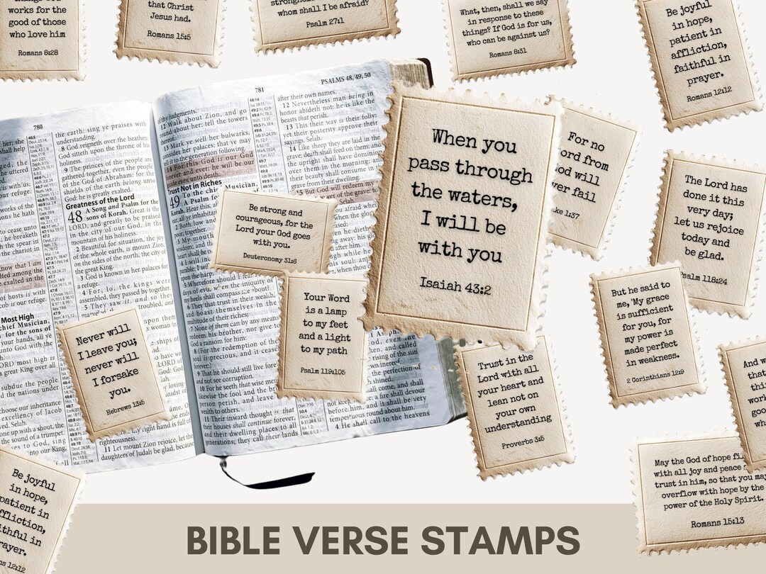 Printable Bible Verse Stamps | Bible Journaling | Faith Labels Digital ...