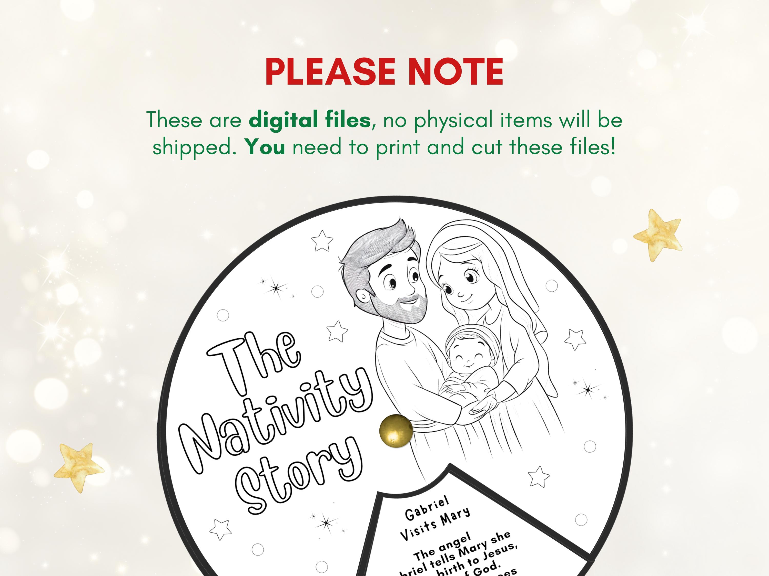 Nativity Story Spinner Craft | Christmas Homeschool Printable ...