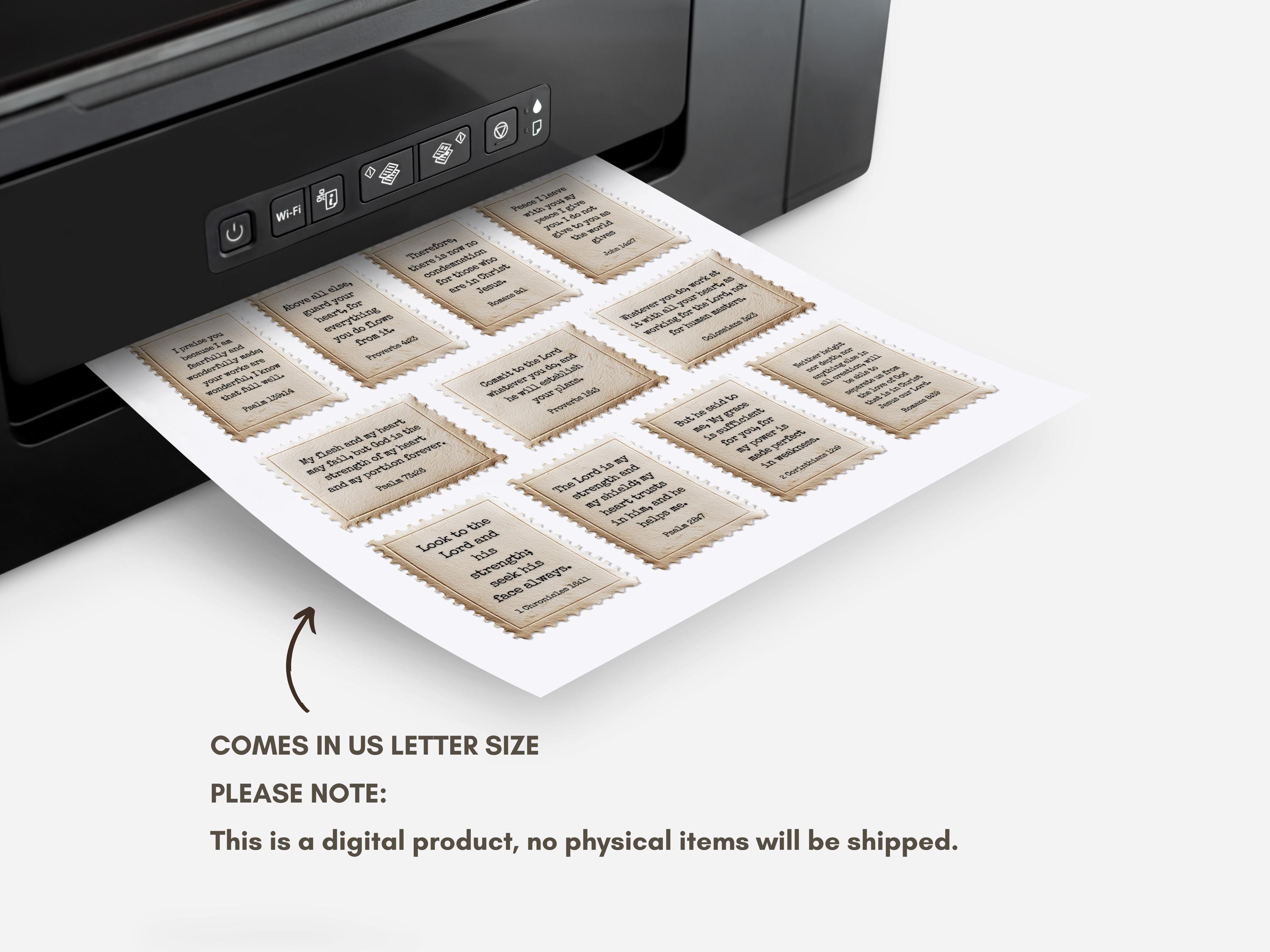 Printable Bible Verse Stamps | Bible Journaling | Faith Labels Digital ...