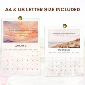 Printable 2025 Scripture Wall Calendar | Christian Bible Verse Calendar ...
