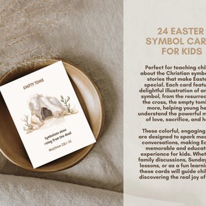 24 Christian Easter Symbol Cards for Kids | Holy Week Bible Verse Study ...
