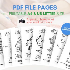 26 Christian ABC Coloring Pages | Homeschool Printable | Sunday School ...