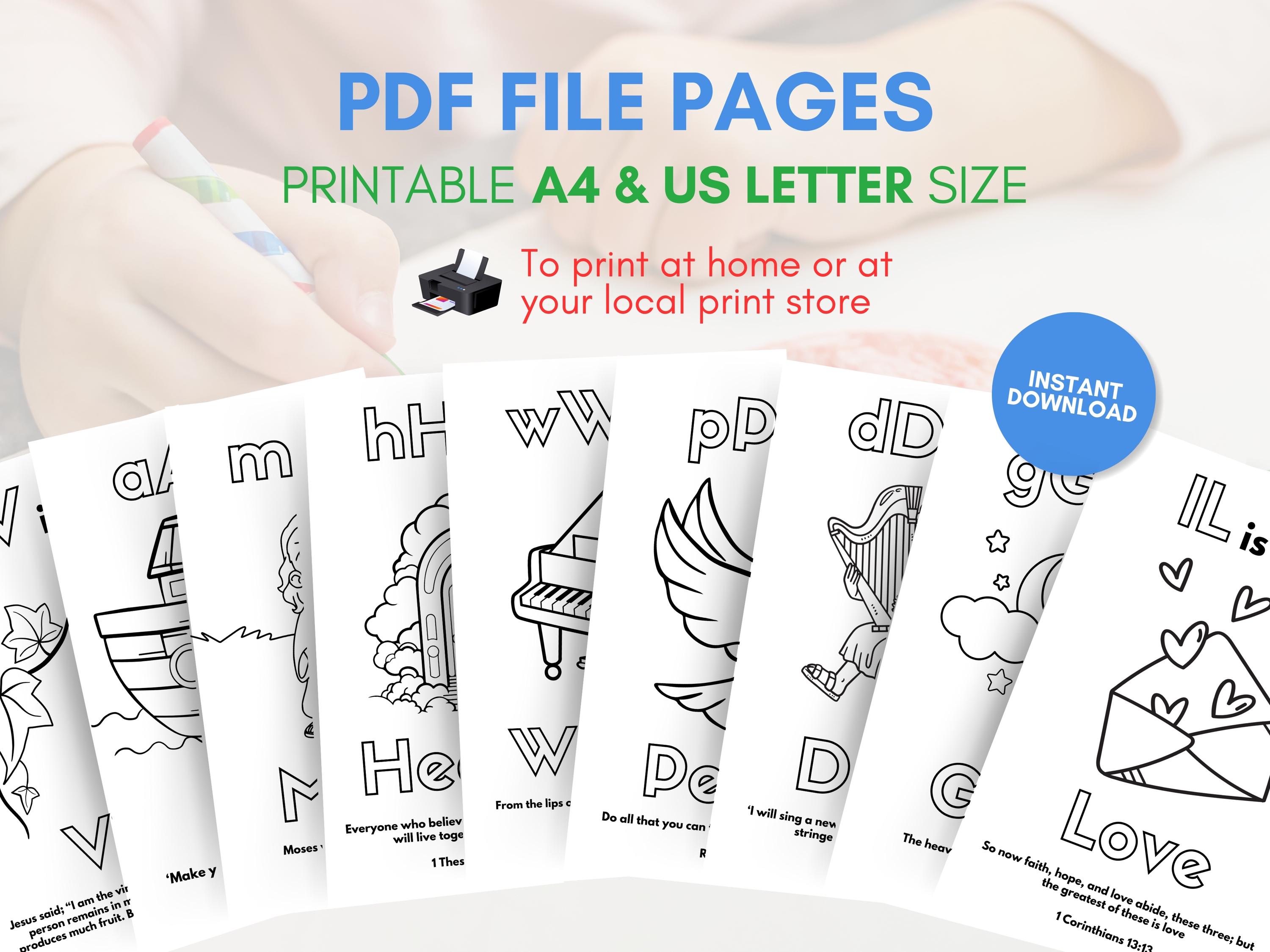 26 Christian ABC Coloring Pages | Homeschool Printable | Sunday School ...