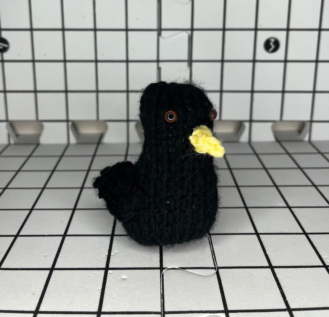 Knit Crow Plushie - Etsy