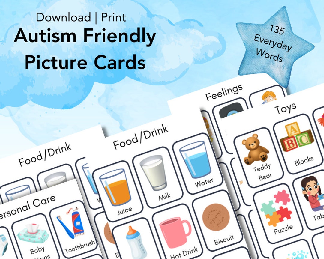 Downloadable Picture Cards Everyday Words SEN Cards Digital Printable ...