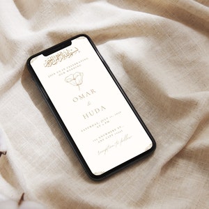 Digital Nikah Invite, Islamic Wedding Invite, Customizable Nikah Invite ...