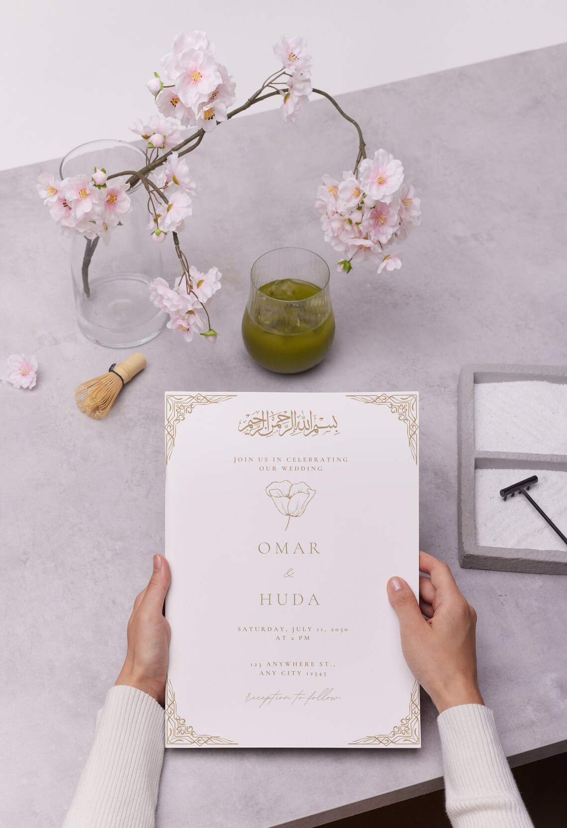 Digital Nikah Invite, Islamic Wedding Invite, Customizable Nikah Invite ...