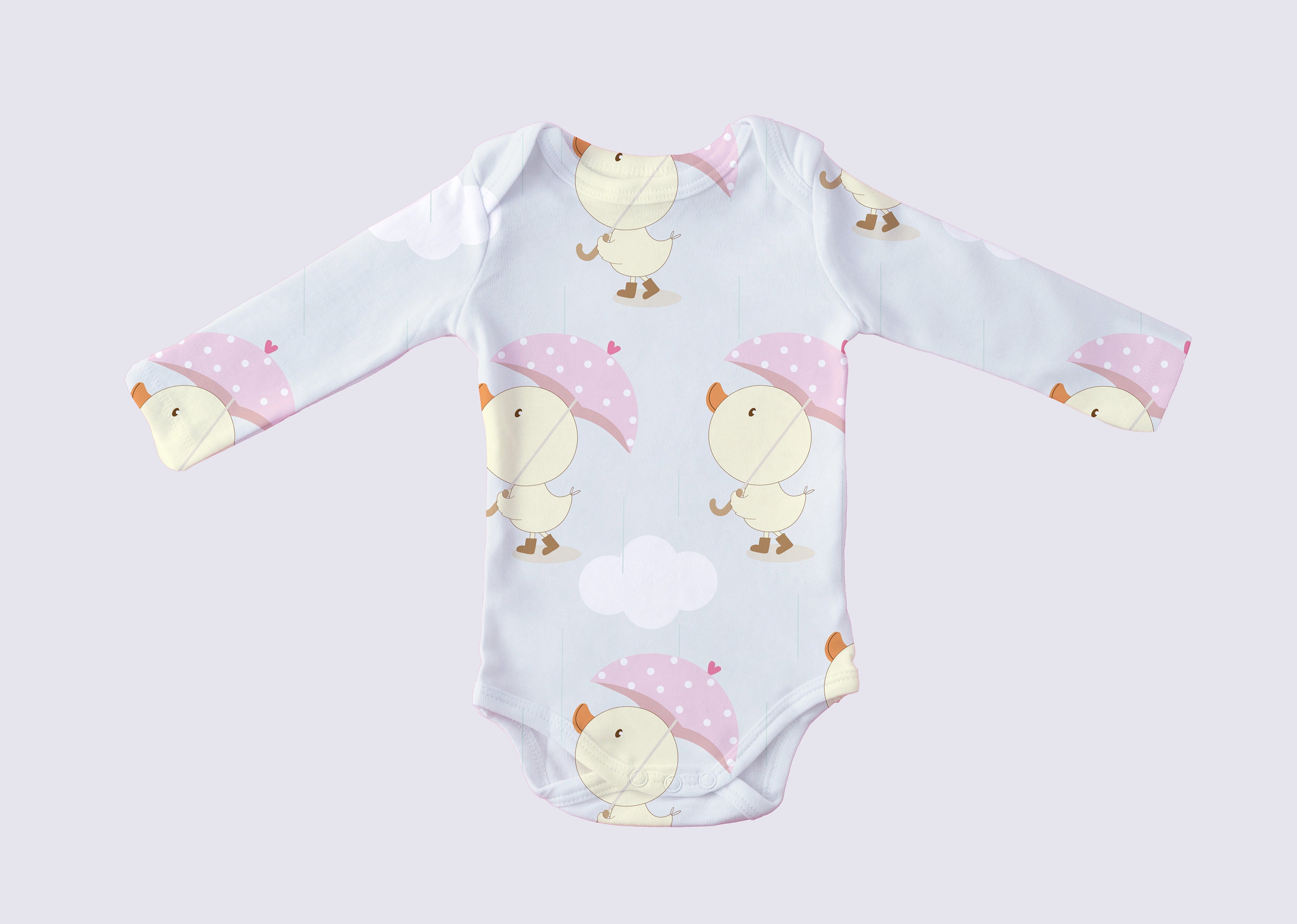 Little Duck With Umbrella Seamless Repeat Pattern File ,seamless ...