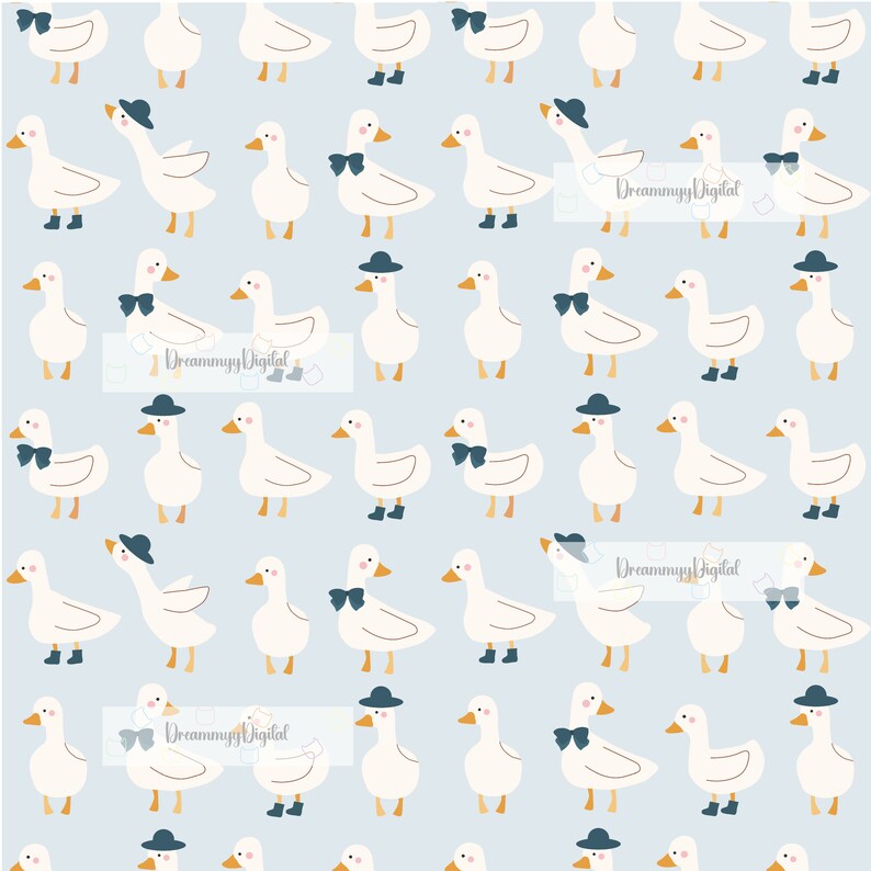 Ducks Seamless Repeat Pattern File ,seamless Pattern for Fabric ...