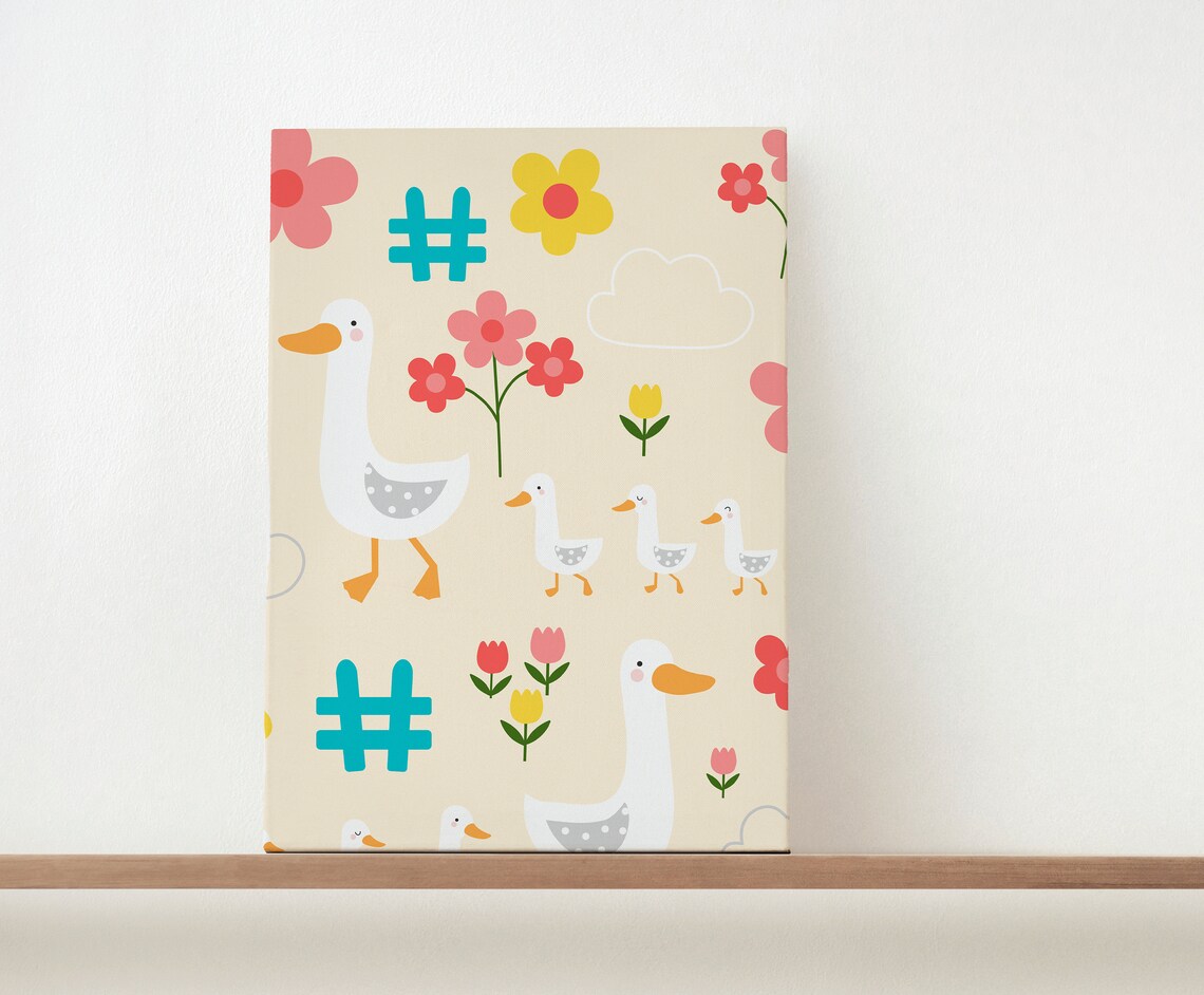 Cute Duck Family Headband Seamless Repeat Pattern File ,seamless ...