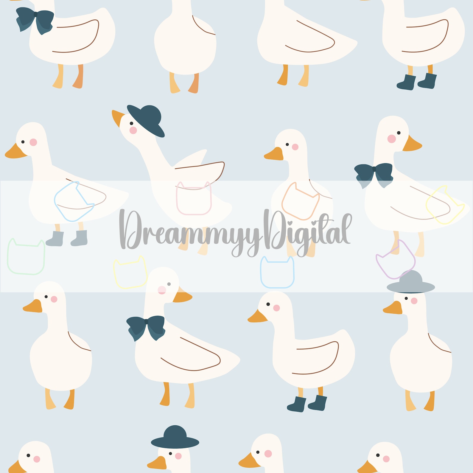 Ducks Seamless Repeat Pattern File ,seamless Pattern for Fabric ...