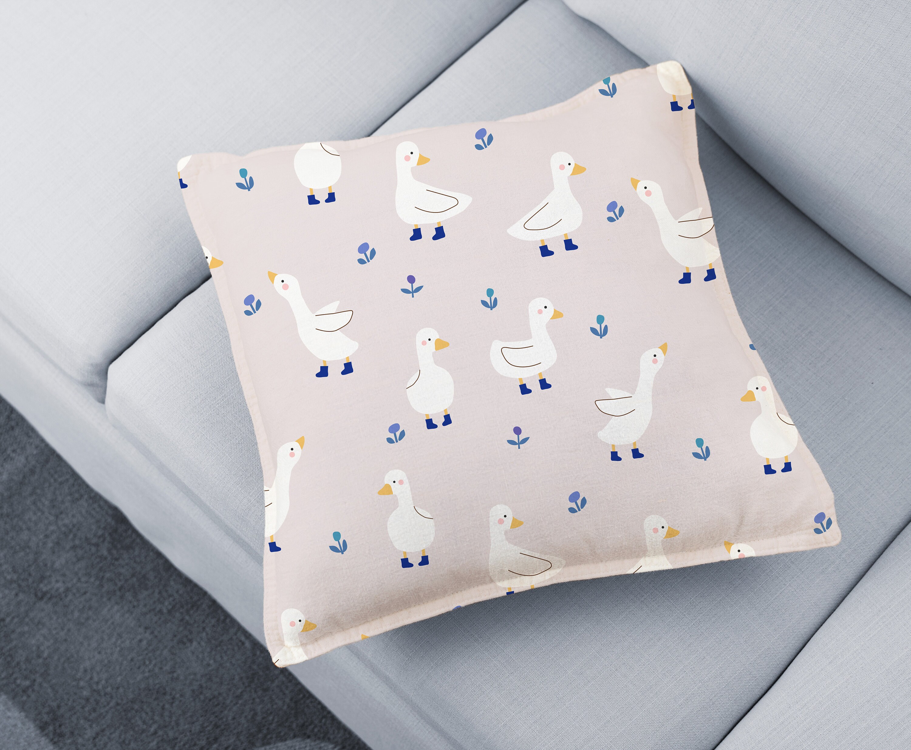 Ducks With Blue Boots Seamless Repeat Pattern File ,seamless Pattern ...