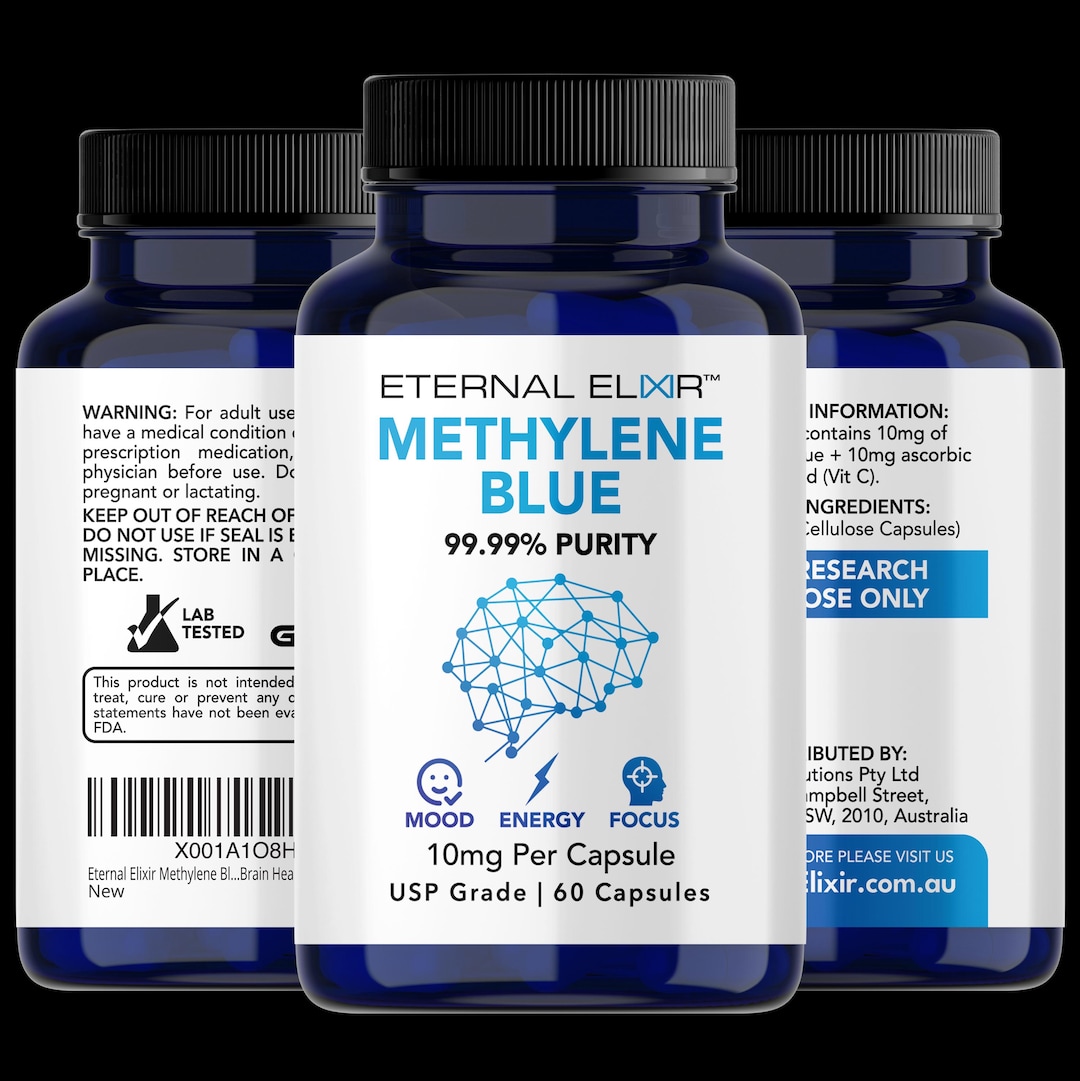 Methylene Blue Capsules 10mg, Brain Support, Health and Wellness ...