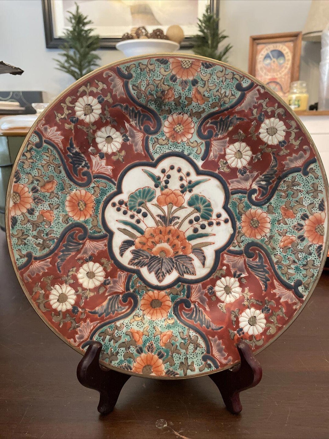 Antique Chinese Tongzhi Qing Dynasty 10.25 Floral Enameled Plate 1861 ...