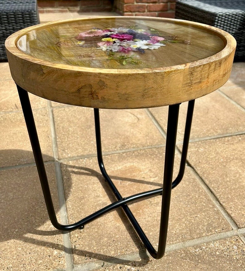 Flower Resin Table - Etsy UK