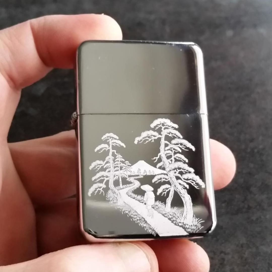 Japanese Tōkaidō (road) Engraved Lighter – Traditional Scene – Custom ...