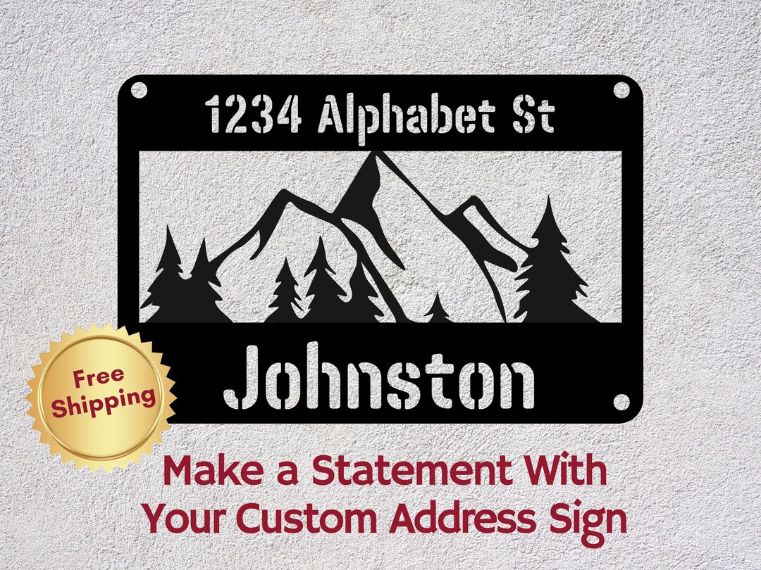 Personalized Metal Name Sign Metal Wall Sign Custom Outdoor Sign Wall ...