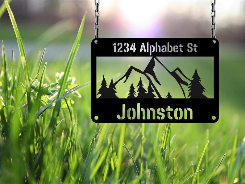 Personalized Metal Name Sign Metal Wall Sign Custom Outdoor Sign Wall ...