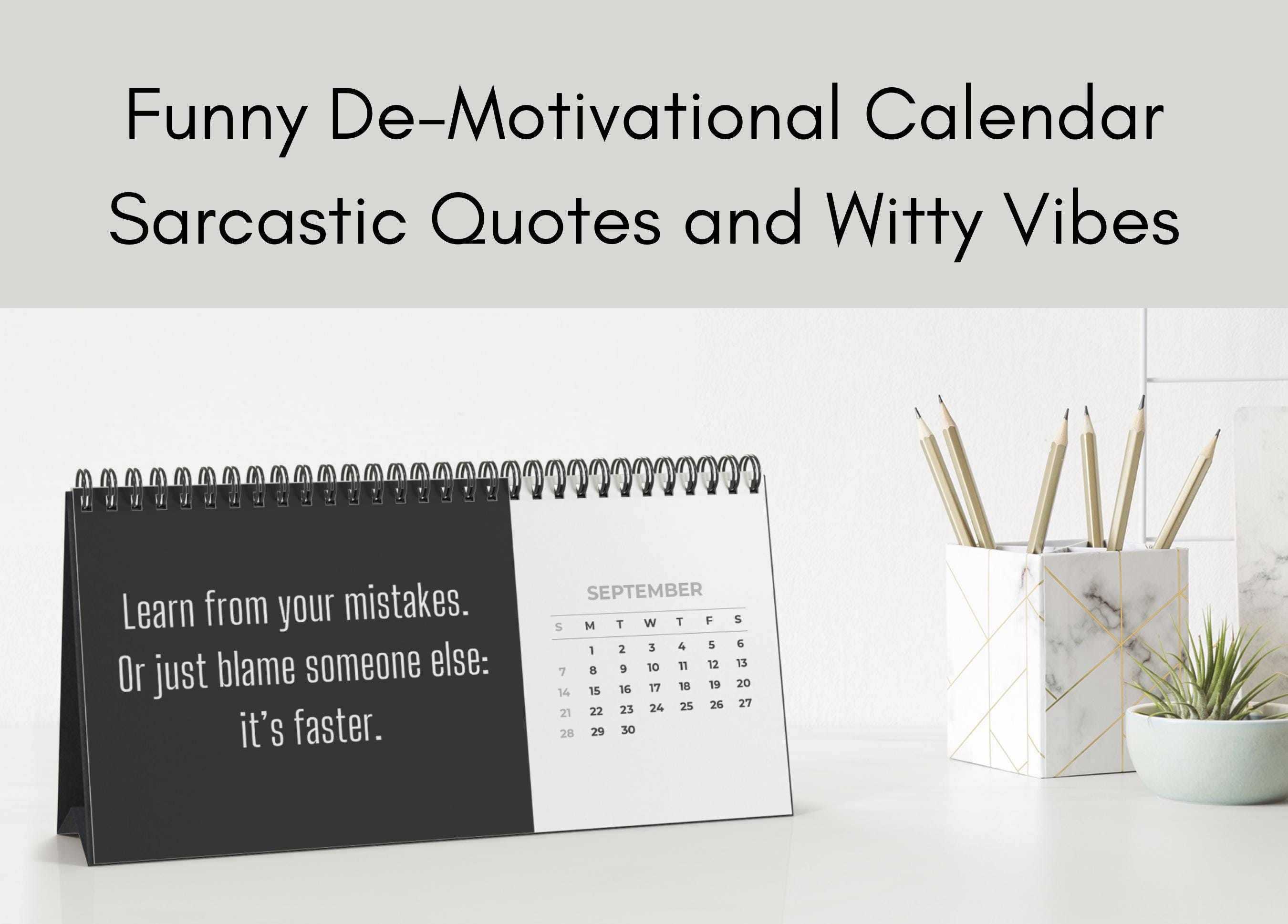 2025 Funny Desk Calendar, Sarcastic Quotes, Office Humor, Non ...
