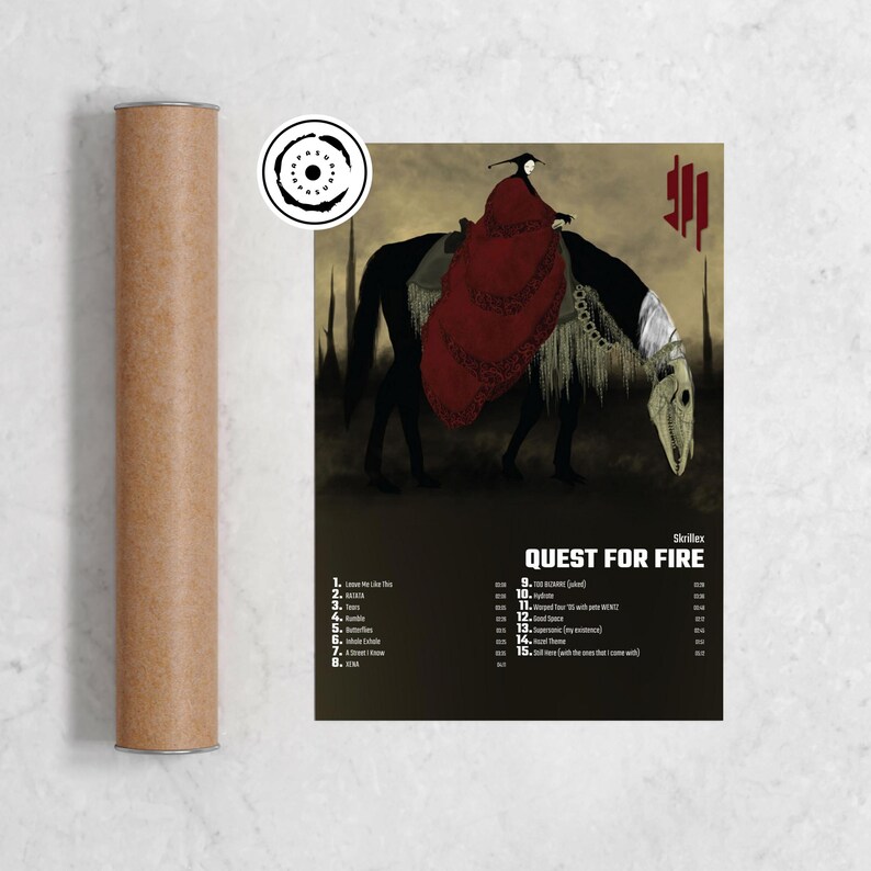 Skrillex Quest for Fire Album Cover Poster Wall Art - Etsy