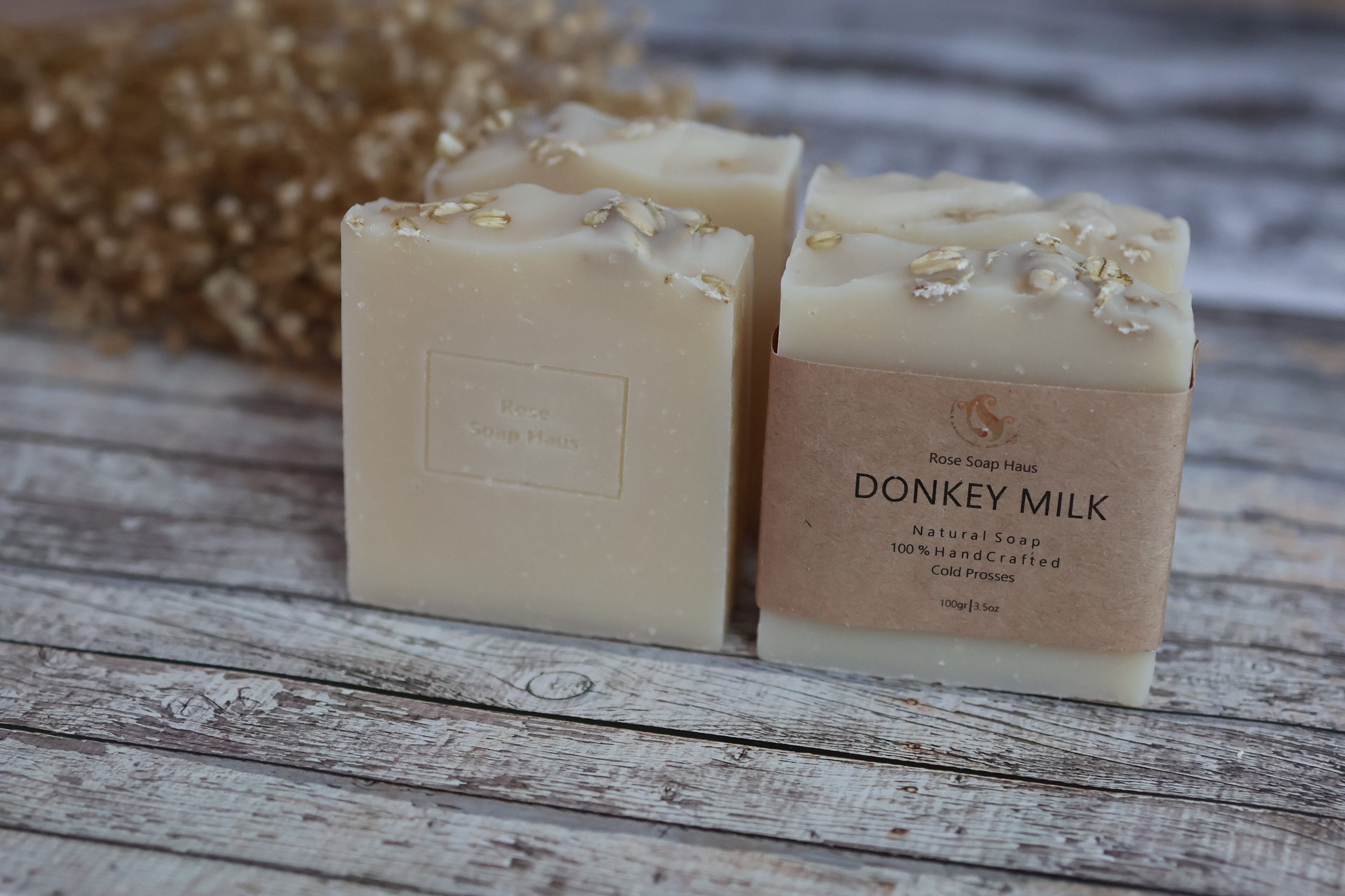 Donkey Milk Soap, % 100 Natural Moisturizing Bar Soap for Face and Body ...